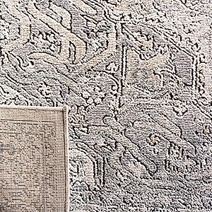 SAFAVIEH Oregon Collection 8' x 10' Ivory/Grey ORE867A Oriental Distressed Non-Shedding Living Room Bedroom Dining Home Office Area Rug