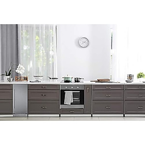 Hanover Library Series 32-Lb. Automatic Ice Maker with Reversible Door and Touch Controls, Stainless Steel Ice Machine for Under Counter, Garage, Home Bar, and Kitchen, Makes Clear Ice