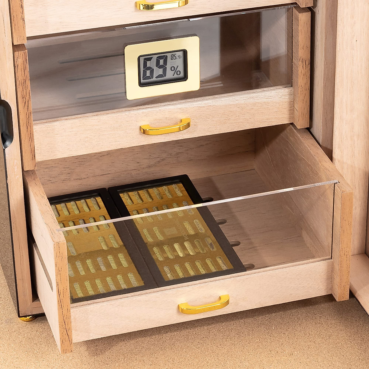 Woodronic Crystal Gel Humidifiers for Cigar Humidors and Cabinets, Humidor Solution for Humidity Control, Set of 2