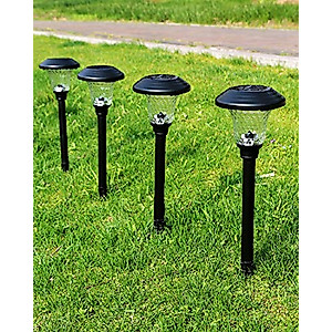 UFOND 8 Pack Solar Pathway Lights Outdoor，Waterproof Solar Garden Lights, Glass Stainless Steel Solar Decor Lamp,Landscape Path Lights for Yard Patio Driveway Sidewalk, (Cool White)