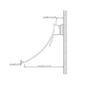 Sumerain Wall Mount Tub Filler,Brushed Nickel Waterfall Tub Spout for High Flow Rate