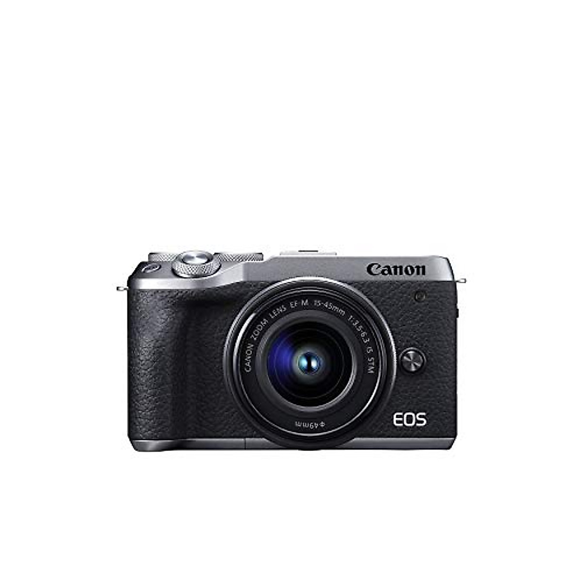 Canon EOS M6 Mark II Mirrorless Digital Compact Camera + EF-M 15-45mm F/3.5-6.3 is STM + EVF Kit, Silver