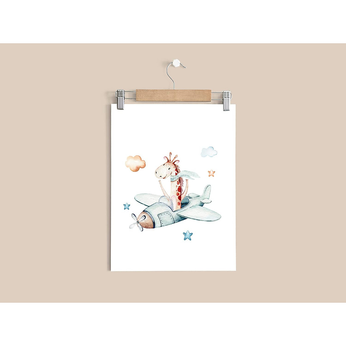 bumbleboo Nistio® Oh The Places You Will Go Nursery Print, Airplane Nursery Prints, Safari Animals Nursery Wall Art, Seuss Nursery Print, Airplane Nursery Wall Art, Unframed, Set of 6 Prints, 8x10