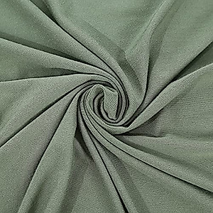 Bayceen Large Rayon Jersey Knitted Swaddle Blanket for Baby, Soft Stretchy Receiving Blanket for Newborns with Hat, Large 47 x 47 inches (Sage)