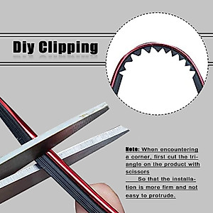 32FT Car Interior Trim Strip, Plated Insert Car Trim Stripe Tape, Universal Car Seam Filler, Flexible Car Interior Trim Accessories (Red)