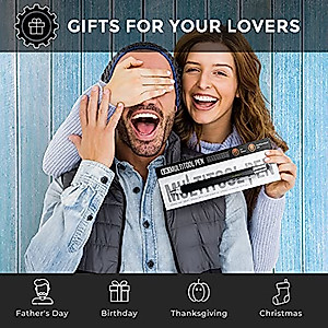 Multi-Tool Pen Gifts for Men Cool Multitool Set Gift for Dad Birthday, Fathers Day, Valentines, Construction Gadgets DIY Tool, With Screwdriver, Stylus, Bubble Level, Ruler & Phillips Flathead Bit