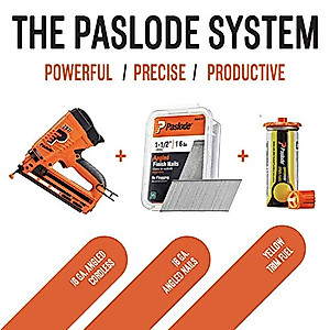 Paslode, Finishing Nail, 650231, 20 Degree Angled Galvanized, 16 Gauge, 2,000 per Box, 1 1/2 inch