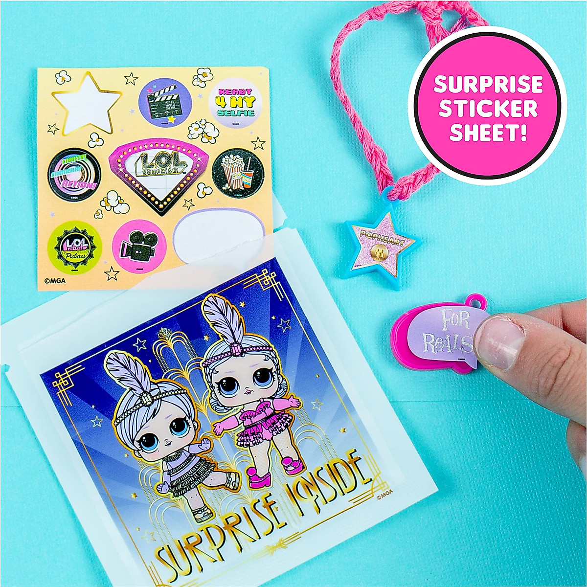 Horizon Group USA L.O.L. Surprise! Surprise Jewelry Case, Double Feature Series, Create Over 25 Custom Jewelry Pieces, Includes L.O.L. Surprise! Charms, 500+ Beads, Jewelry Storage Case & More