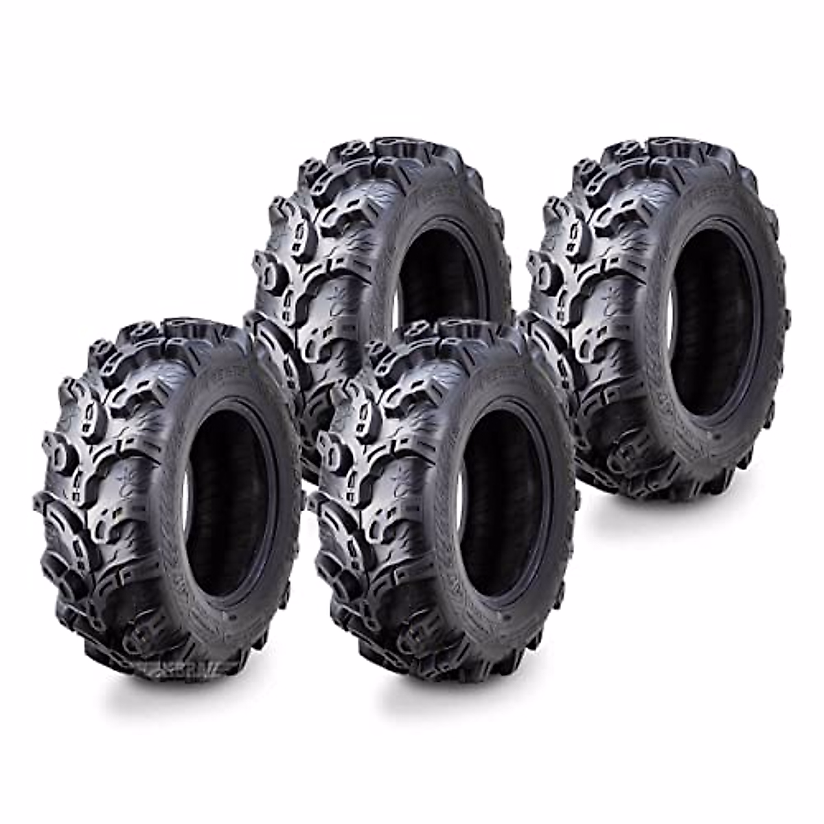 Set 4 Premium WANDA ATV/UTV tires 25x8-12 25x8x12 Front & Rear Super Lug Mud