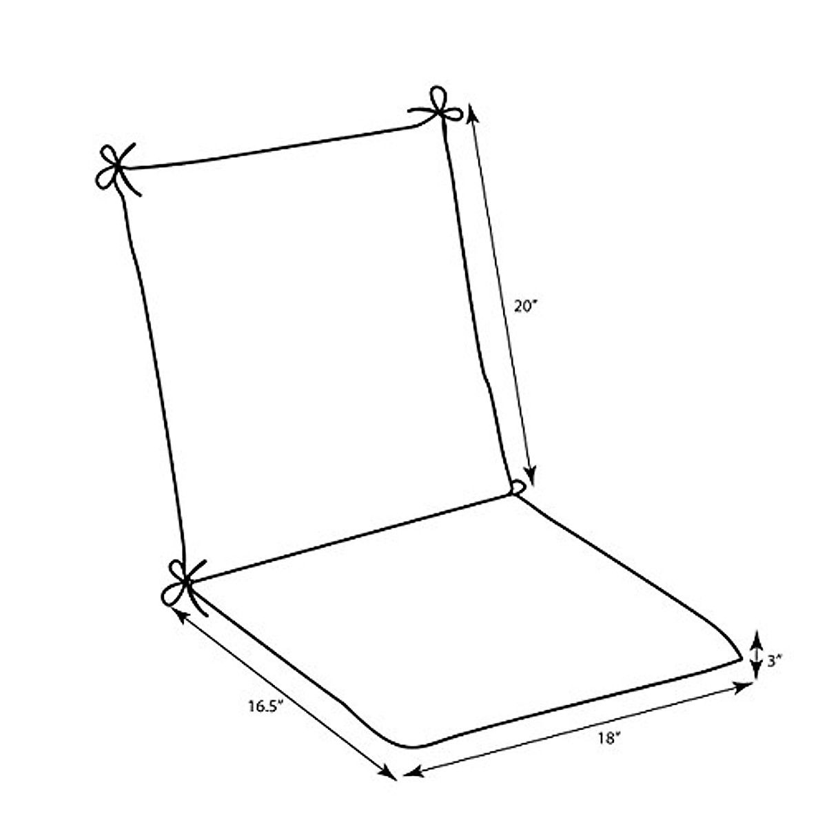 Pillow Perfect Outdoor/Indoor Alatriste Ivory Squared Corners Chair Cushion, 36.5" x 18" x 3”, Floral,Green
