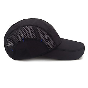 LETHMIK Quick Dry Sports Cap Unisex Sun Hat Summer UV Protection Outdoor Cap Black