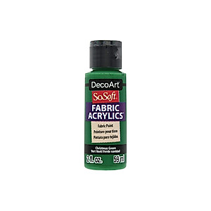Deco Art SoSoft Fabric Acrylic Paint 2oz-Christmas Green