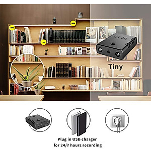 Smallest WiFi Spy Hidden Camera Mini Wireless Camera HD Indoor Home Smallest Spy Nanny Cam Security Cameras with Motion Detection/Night Vision/Cloud Storage for iPhone/Android Phone/iPad/PC
