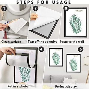 Hibah 2 Pack Diamond Painting Frames, Frames for 30x40cm/12x16in Diamond Painting Canvas, Self Adhesive Diamond Magnetic Art Frame, Frames for Wall Window Door