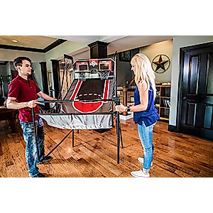 TRIUMPH SPORTS USA Play Maker Double Shootout Basketball Game Includes 4 Game-Ready Basketballs and Air Pump and Needle, Black