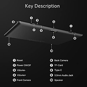 10 Inch Tablet, Google Android 11 Tablet, Quad-Core Processor Tableta Computer with 32GB ROM 2GB RAM 8MP Camera WiFi BT 10.1 in HD Display, 6000mAh Long Battery Life Tablet.