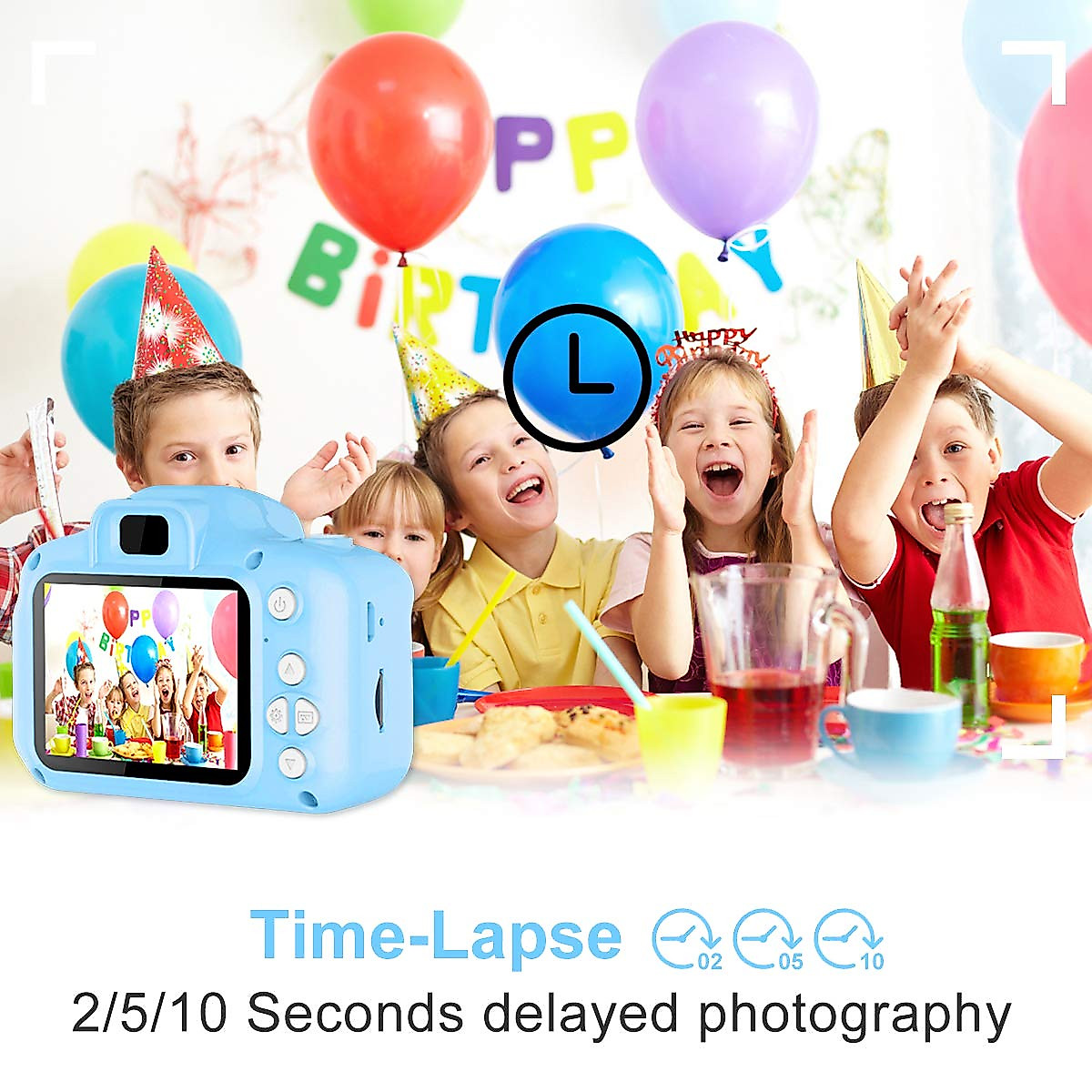 OZMI Upgrade Kids Camera for Boys, Christmas Birthday Gift for Boys Age 3-12, 2 Inch HD Video Digital Cameras for Kids Toddler, Toy for 3 4 5 6 7 8 9 10 Year Old Boy with 32GB SD Card - Blue