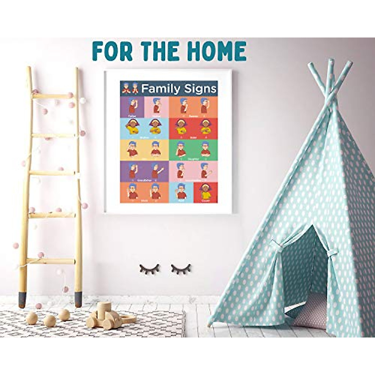 Sign Language Posters for Classroom - 3 Pack Includes: Family, Clothes, and Animal Sign Language Charts for Kids. ASL Posters for Classrooms are Each 16x20 inches, Dry Erase, and Made in the USA.