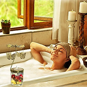 Gifts for Women Mom Sister Best Friend Girlfriend Birthday, Jelly Gel Scented Candle Spinning Candle Rotating for Romantic Home Decor, Long Burning, Relaxing for Bath, Yoga (Velvet Rose, Fairy)