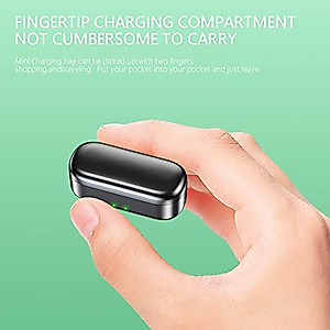 BIERELAOZI Mini Wireless Sports Earbuds Waterproof Bluetooth Headphones with Fast Charging Case, Noise Canceling Headset in-Ear Stereo Ear Buds Earphones