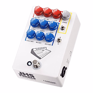 JHS Pedals Colour Box V2 Preamp, CBOXV2 Guitar Effects Pedal, Multi-instrument Compatible, Studio-grade EQ and Distortion Generator, 9V DC, Multicolor