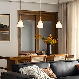 6-Pack White Frosted Glass Shades, Bell Shaped Glass Shade Covers Ceiling Fan Lamp Replacements, Light Fixtures Lampshade for Chandelier Wall Sconces, 1.61" Fitter Size, 5" High x 4.7" Diameter