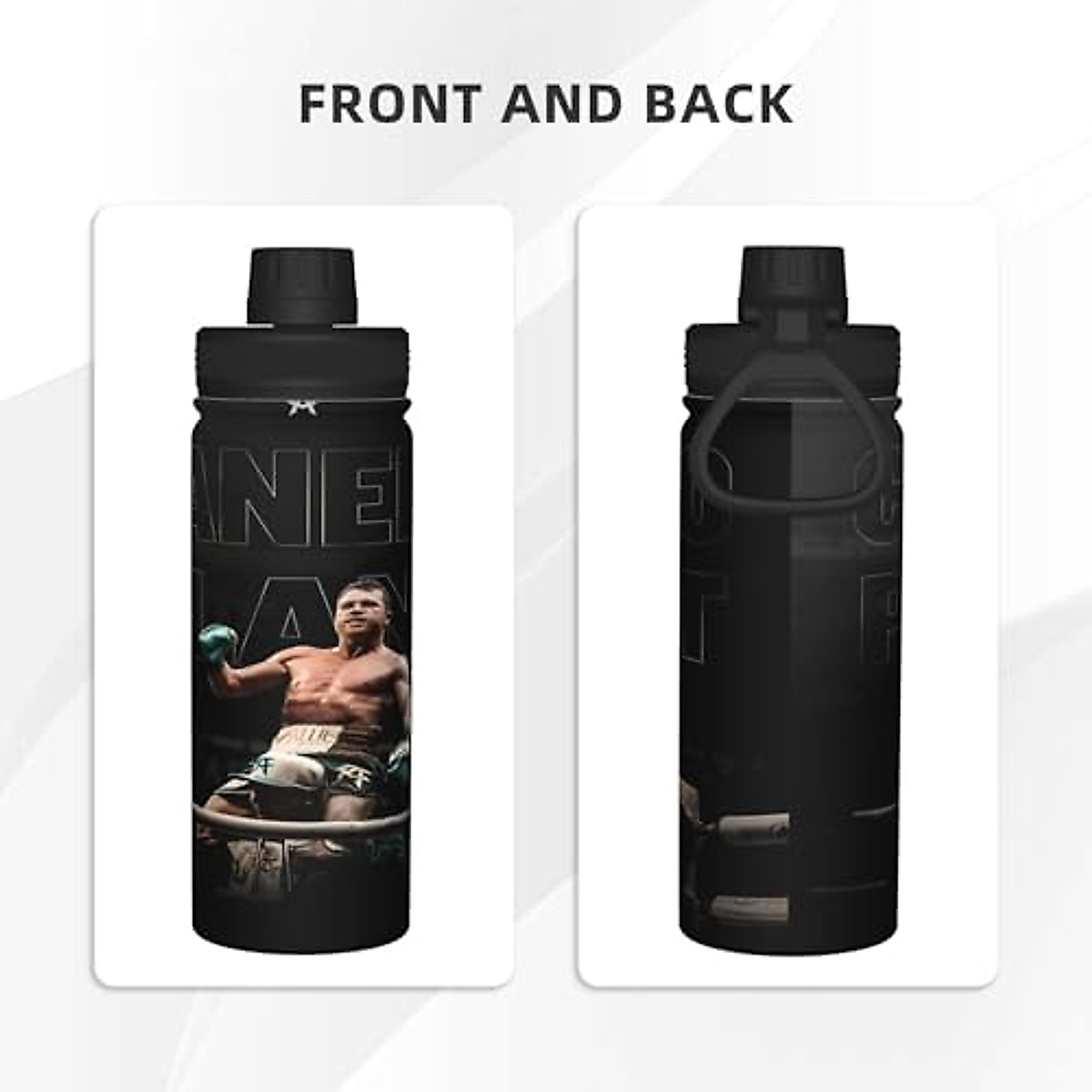 Eevikion Canelo of Alvarez Stainless Steel Insulated Tumbler Sports Water Bottle Hot and Cold Travel Cup 18oz