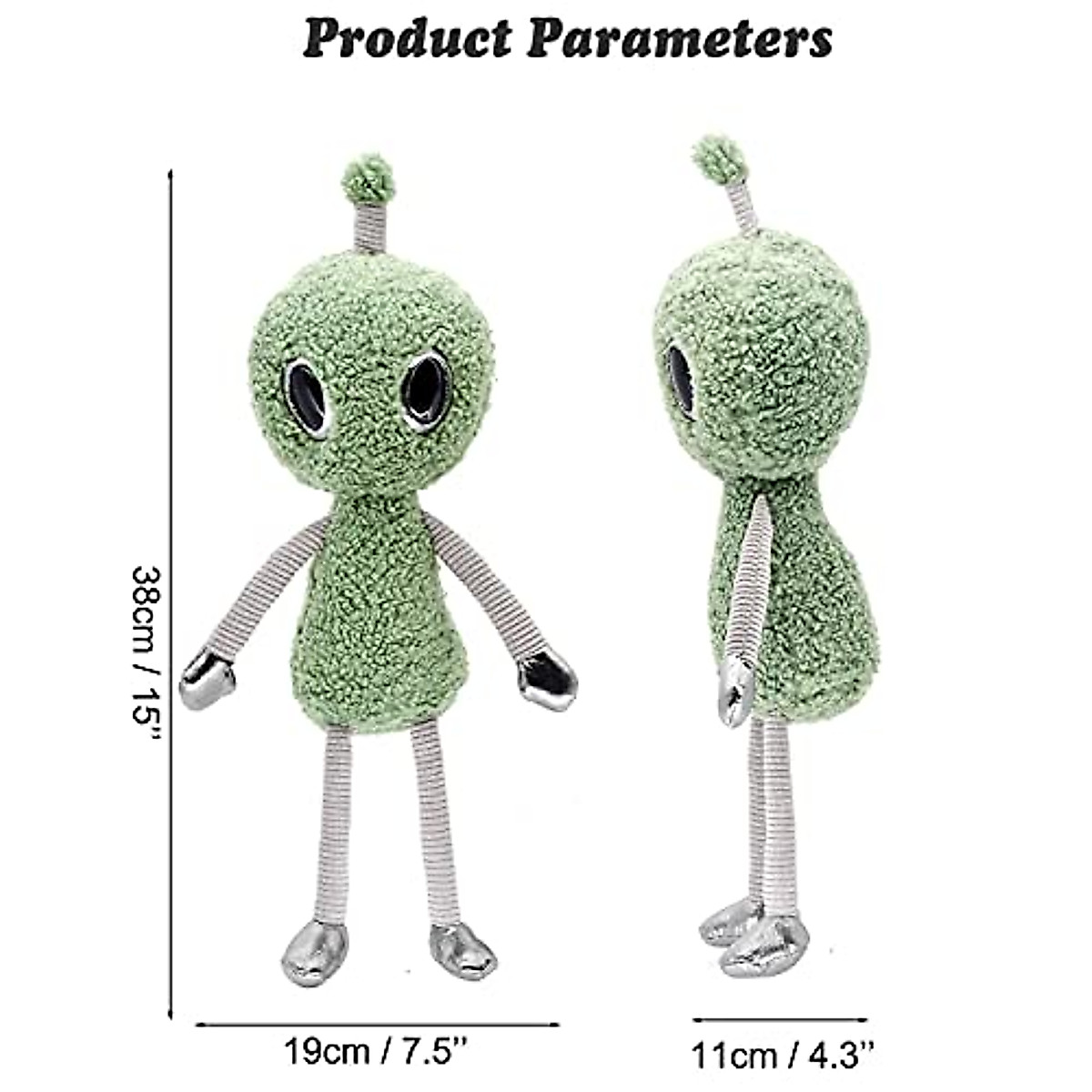 HWD Cute Alien Plush Doll, 15'' Soft Plushies Stuffed Extraterrestrials Toy Gifts for Kids, Toddler, Birthday, Valentines, Christmas