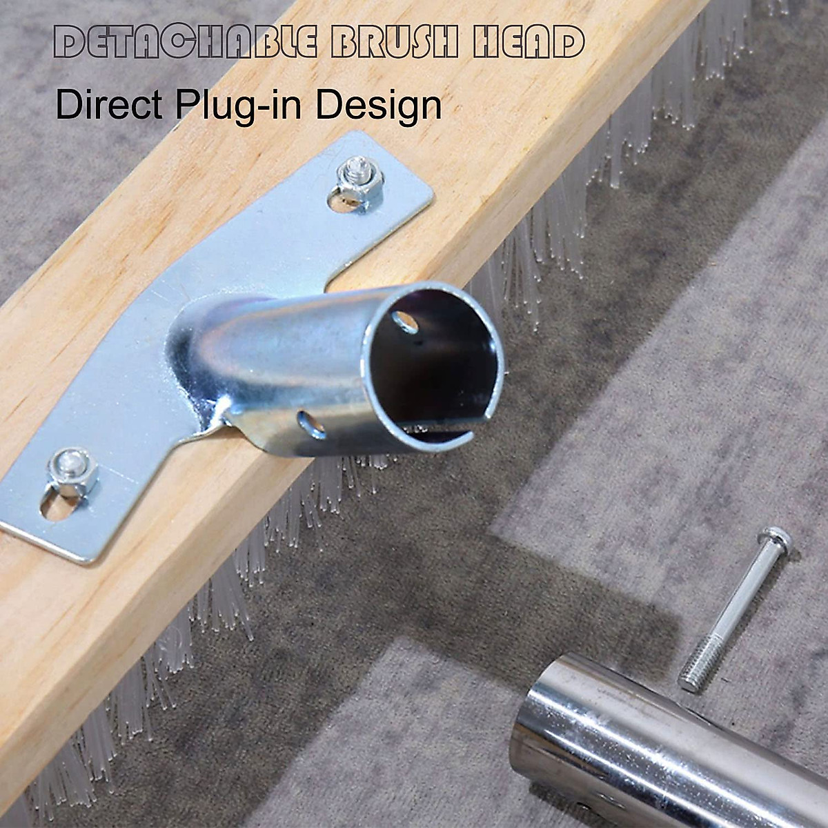 Broom Handle Bracket,Multiple Mounting Options Broom Head Bracket,Galvanizing Process to Prevent Rusting Metal Brackets,Broom Bracket for 25-30mm Wooden Handle 2pcs (25-30mm)