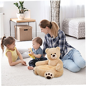 Eaarliyam Children's Sofas, Kids Sofa Cute Cartoon Bear Toddler Armchair 20x20x18 Inch Plush Animal Play Sofa for Baby Bedroom Furniture Home Decor, Toddler Armchair
