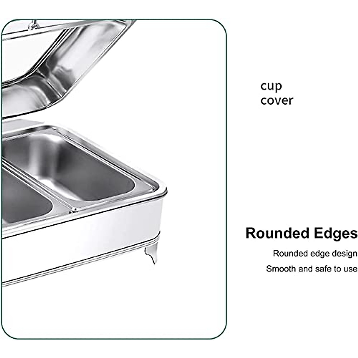 ANSNAL Buffet Server Food Warmer, 9L Commercial Hot Pot Buffet Set, Electric Plate Warmers to Keep Food Warm, Buffet Equipment for Kitchen & Dining, Rectangular(Size:1/3)