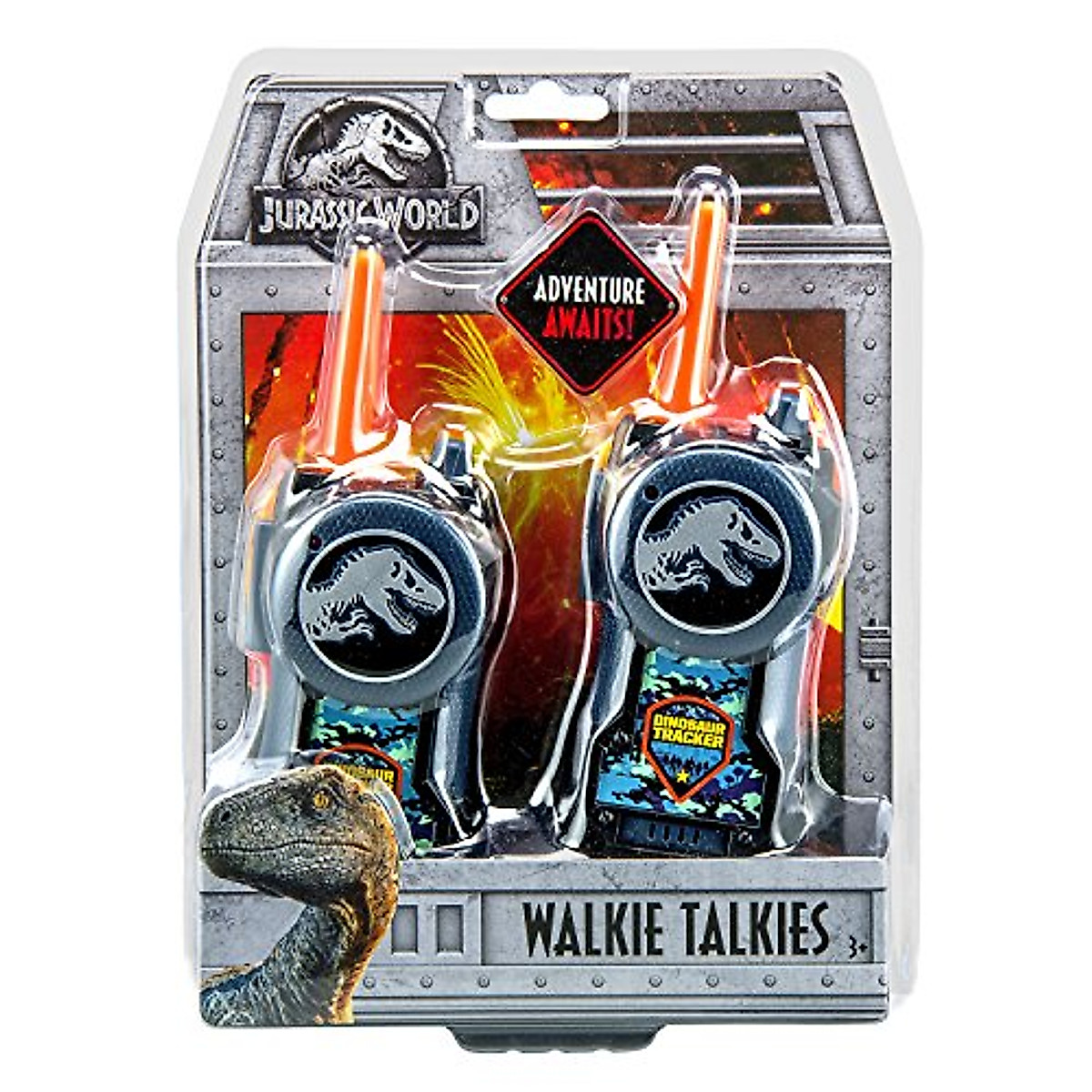 Jurassic World Fallen Kingdom FRS Walkie Talkies for Kids Long Range Static Free Kid Friendly Easy to Use 2 Way Walkie Talkies (Standard Packaging)