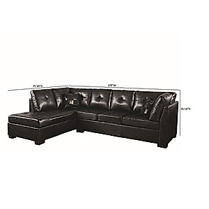 Coaster Fine Furniture Darie Sectional Sofa with Left-Side Chaise, Black