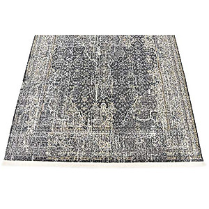 Unique Loom Baracoa Collection Area Rug - La Cabana (5' 5" x 8' Rectangle, Fume Gray/ Brown)