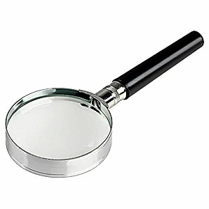 10X Handheld Magnifier Magnifying Glass Handle Low Vision Aid High Magnification for Reading, Senior, Map, Inspection, Handcraft Hobby (50MM)