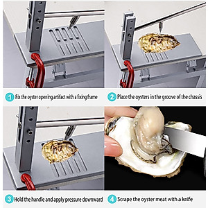 BIUWING Oyster Shucker Machine, Oyster Clam Opener Tool Set, Oyster Opener Machine (Upgraded)