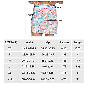 Cityoung Womens Athletic Pleated Golf Skirts with Pockets Tennis Skirt High Waisted with Shorts Running Workout Black L