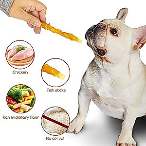 Jungle Calling Rawhide Free Healthy Treats for Dogs, Chicken Wrapped Cod Sticks Dog Treats, Soft Chewy Treats for Training Rewards, 11 oz (Chicken)