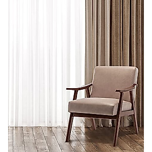 Container Furniture Direct Accent Chair with Microfiber Upholstery and Solid Wood Frame, Classic Mid-Century Modern Living Room Furniture for Extra Seating, Light Camel