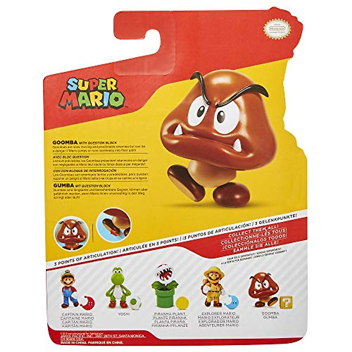 Super Mario Nintendo 3.1" Goomba with Question Block