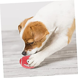 NOLITOY 3pcs Teething Ball Toys Pet Chew Toys Teething Toys Squeaky Balls for Dogs Rubber Balls for Dogs Puppy Chew Toy Dog Balls Outdoor Toys Dog Squeaky Toys Vocalize Sound Toy Emulsion