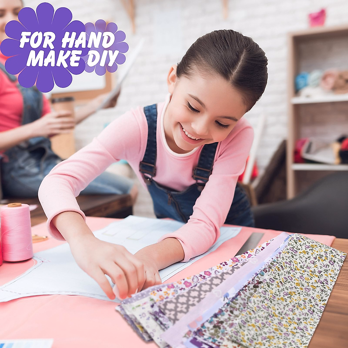 Ganeen 100 Pcs Cotton Fabric Patchwork Quilting Strips 2.56 Inch Precut Patchwork Roll Japanese Style Cotton Fabric Quilting Fabric Strips Craft for DIY Craft Sewing (Exquisite Floral)