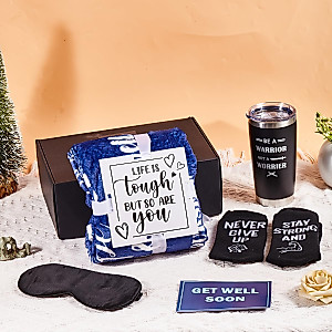 Get Well Soon Gifts Basket for Men, Chemo Care Package for Sick Friends, Thinking of You Feel Better Gifts After Surgery Cancer Chemo Box for Men Tumbler