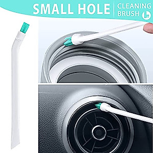 Lumkew Small Cleaning Brushes for Small Spaces, Tiny Household Cleaning Supplies Tools, Mini Crevice Cleaning Brush Scrub Narrow Corner Nook Track Grooves Bathroom Kitchen Home Car Detailing, 16 Pcs