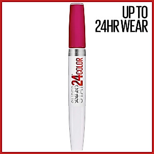 Maybelline Super Stay 24, 2-Step Liquid Lipstick Makeup, Long Lasting Highly Pigmented Color with Moisturizing Balm, Crisp Magenta, Neon Pink, 1 Count
