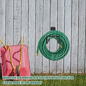 Hose Holder Wall Mount,1pc Black Garden Hose Holder,Water Hose Holders for Outside,Hold 125ft Hose, Reliable and Heavy Duty Rust-Free Hose Rack for Water Hose, Keep Your Backyard Neat and Clean