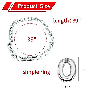 aaGlow Hip Hop Rapper Big Chunky Fake Silver Chains, Party Costume Plastic Jewelry Necklace decorations for Men Women (silver)