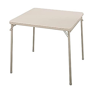 Cosco Square Folding Table 34" Sand Steel Frame, Vinyl
