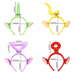 JAMBHALA 4PCS Cute Headwear 3D Hairpin Hairband Hair Accessories for Kids Halloween Party Decorations (4PCS)