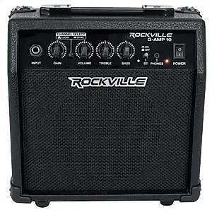 Rockville G-AMP 10 Watt Guitar Amplifier Amp with Bluetooth + Clean/Distortion
